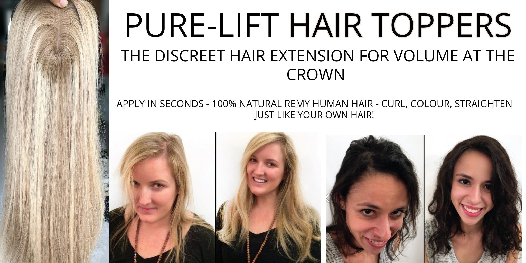 Pure-Lift Top Pieces - The Hair Extension For The Top Of Your Head ...